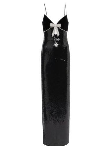 Rebecca Vallance Nicky Hilton Lena Bow-detail Sequined Gown - Black