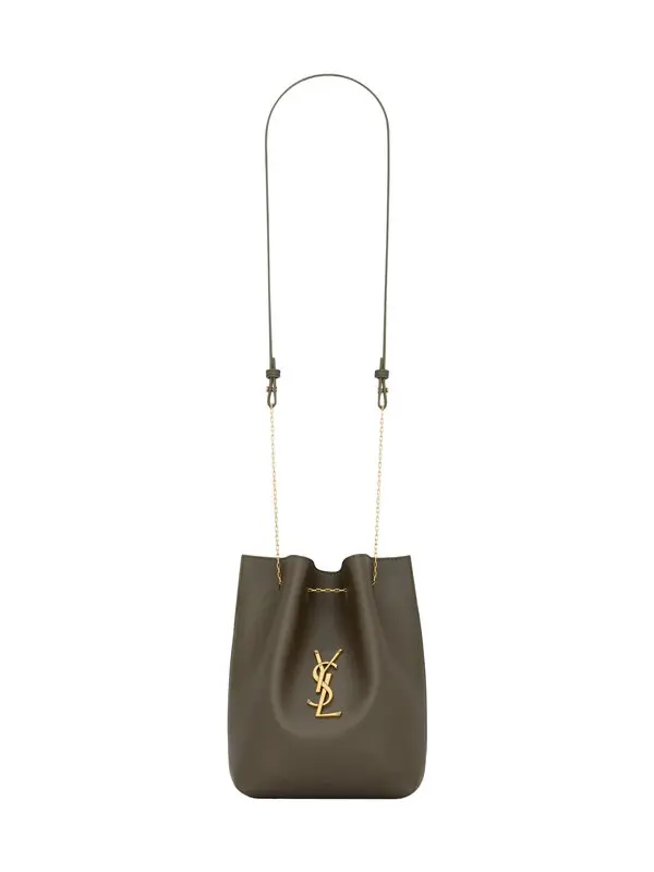 Saint Laurent Logo Chain Crossbody Bag - Green