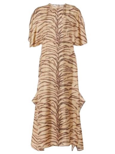 Stella McCartney Printed Silk Midi Dress - Nude