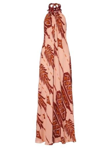 Johanna Ortiz Printed Halterneck Silk Gown - Pink