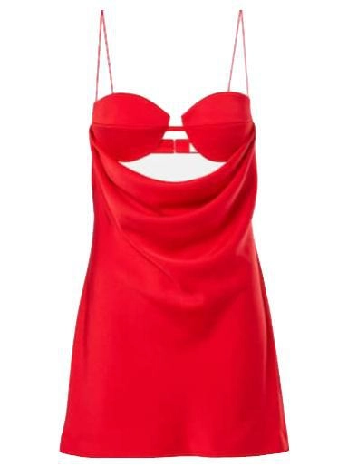 Alex Perry Openwork Pleated Mini Dress - Red