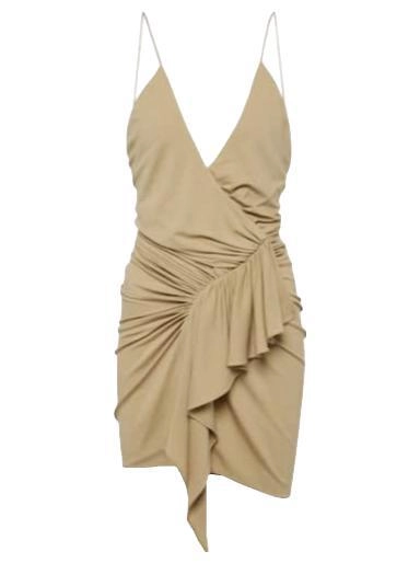 Alexandre Vauthier Draped Ruffled Wrap Dress - Nude