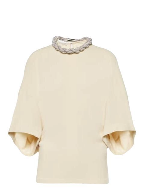 Stella McCartney Embellished Detail Blouse - Nude
