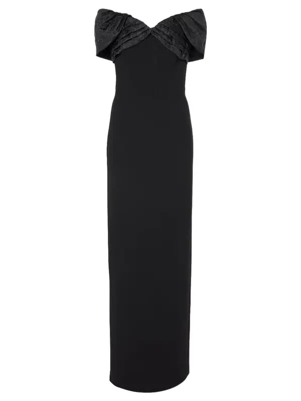 Rebecca Vallance Shawl Crepe Maxi Dress - Black