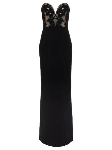 Rebecca Vallance Alisa Lace Bustier Gown - Black