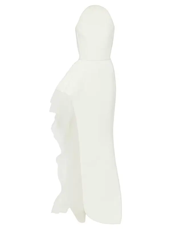Maticevski Bridal Epitome Tulle-trimmed Crepe Gown - White