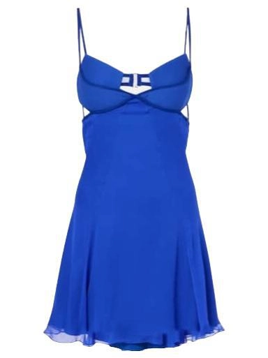 NENSI DOJAKA Strappy Mini Dress With Pleated Skirt - Blue