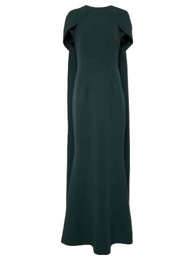 SAFIYAA LONDON Caped Gown - Green