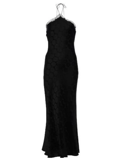 Stella McCartney Floral Jacquard Lace Midi Dress - Black