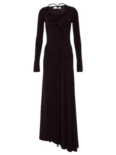 Victoria Beckham Asymmetric Jersey Gown - Black