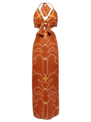 Johanna Ortiz Printed Linen Maxi Dress - Brown