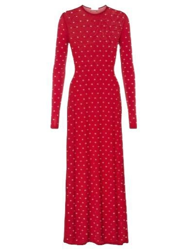Rabanne Embellished Maxi Dress - Red