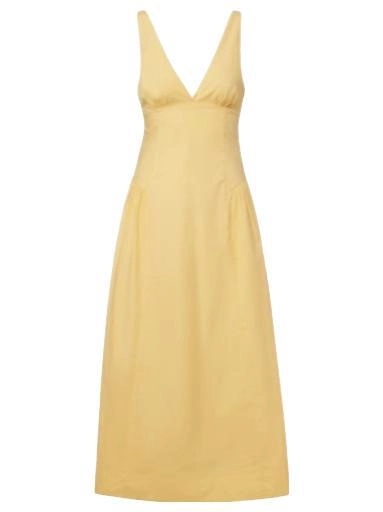 Posse Lindie Cotton Poplin Midi Dress - Nude