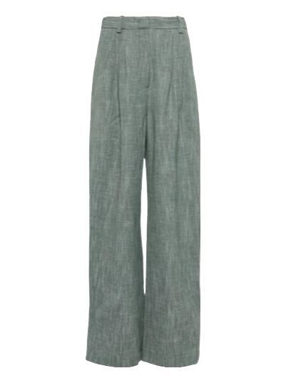 Co Name' Wide-leg Tailored Trousers - Gray