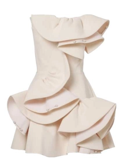 Maticevski Embellished Ruffled Mini Dress - White