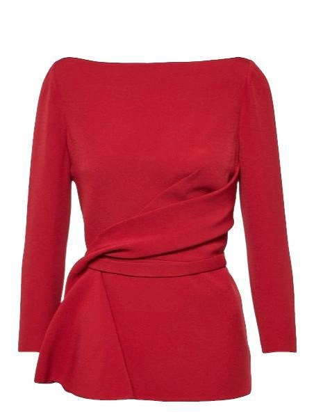 SAFIYAA LONDON Pleated Detail Cover-up With Long Sleeves - Red