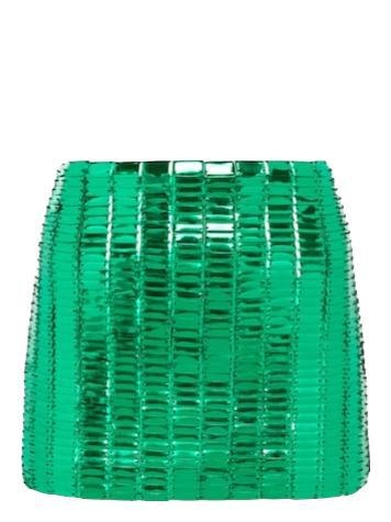 Attico Rue Embellished Miniskirt - Green