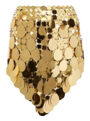 Rabanne Golden Sparkle Assembly Sequin-trimmed Miniskirt - Nude
