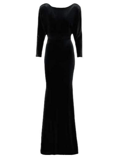 Alex Perry Velvet Gown - Black