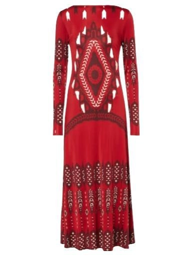 Johanna Ortiz Printed Jersey Midi Dress - Red
