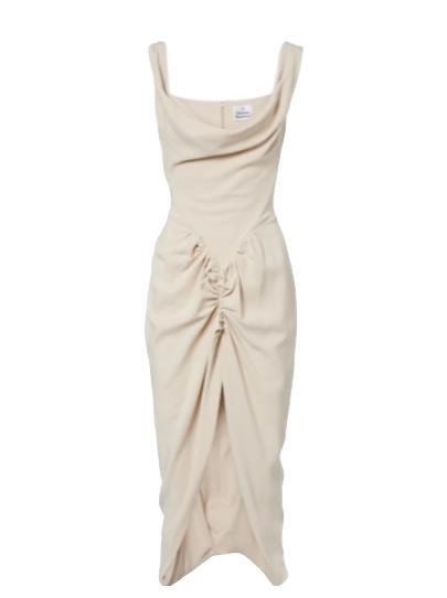 VIVIENNE WESTWOOD Panther Draped Midi Dress - Nude