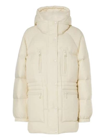 YVES SALOMON Shearling-trimmed Down Jacket - Nude