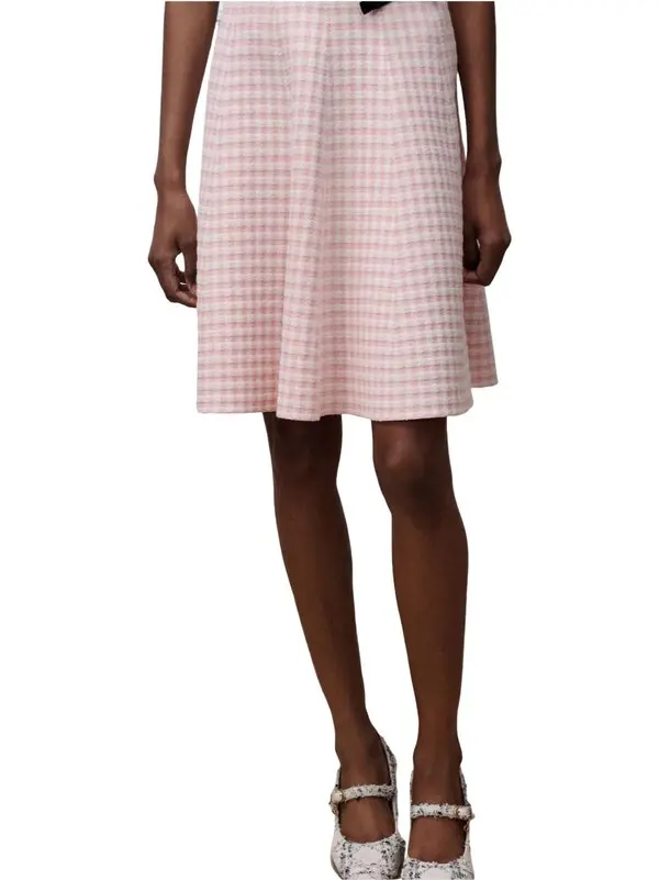 Dior Flared Miniskirt With Bow Detail - Pink