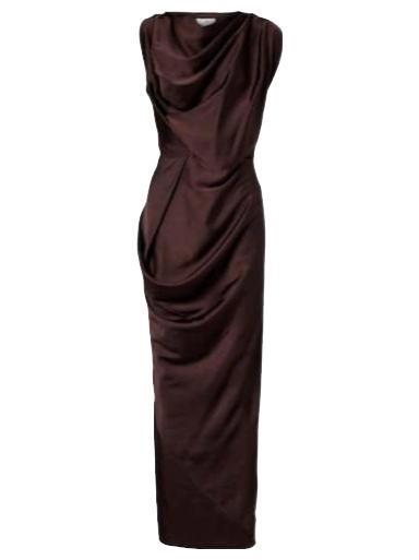 VIVIENNE WESTWOOD Long Draped Gown - Chocolate Brown