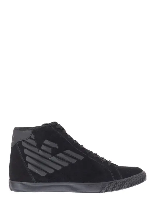 EA7 High-top Lace-up Sneakers - Black