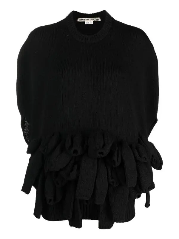 Comme Des Garçons Crew Neck Knitwear - Black