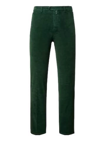 Kiton Cotton Blend Corduroy Straight Leg Casual Pants - Black