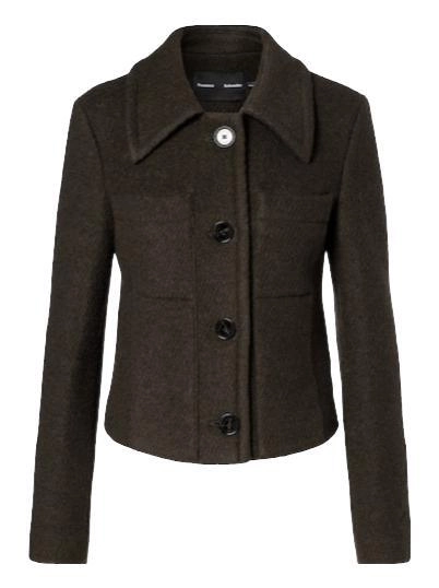 Proenza Schouler Kinsley Wool-blend Twill Bouclé Jacket - Black