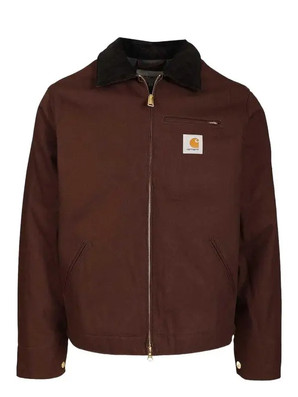 Carhartt Work In Progress Detroit Logo Patch Bomber Jacket - Brown