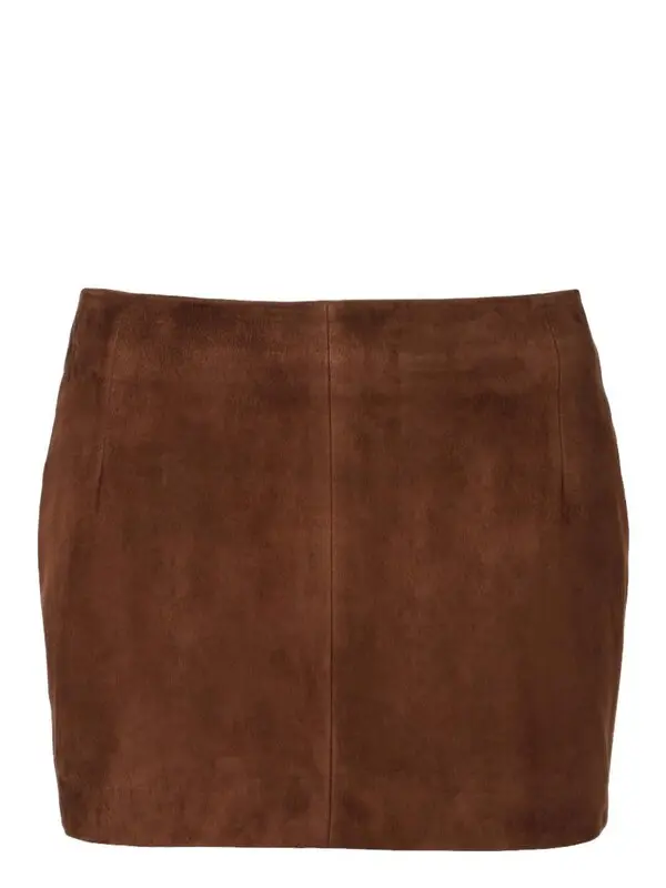 Nour Hammour Back Zip Skirt - Brown