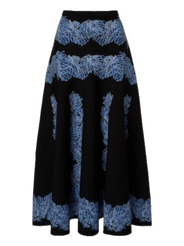 Ulla Johnson Alessia Knitted Jacquard Midi Skirt - Black