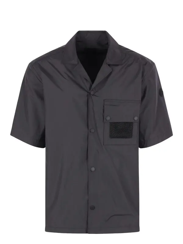 Moncler Logo Short Sleeve Shirt - Black