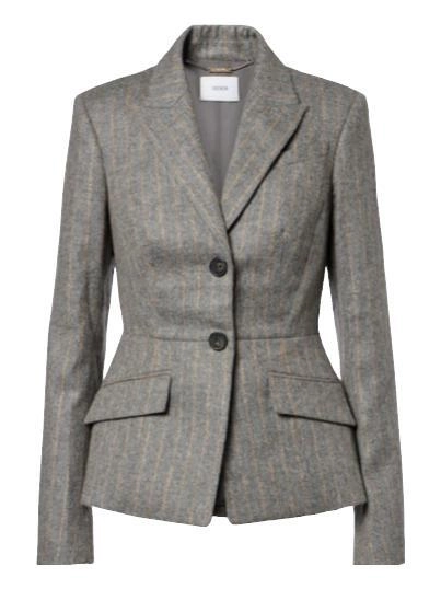 Erdem Pinstripe Wool And Mohair Blazer - Gray