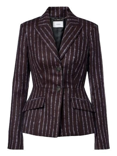 Erdem Pinstripe Wool And Mohair Blazer - Black