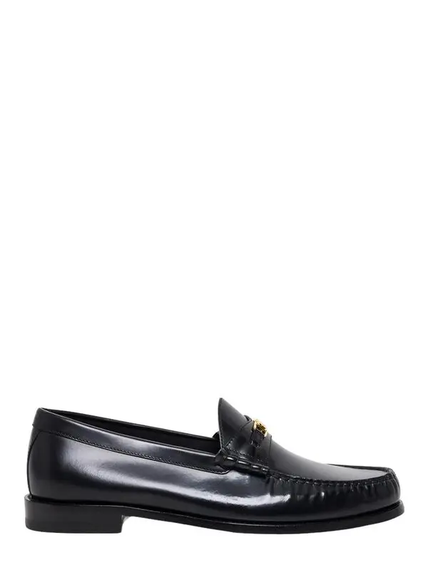 Celine Luco Triomphe Loafer In Polished Calfskin - Black