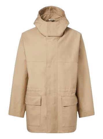 Auralee Cotton Gabardine Hooded Jacket - Nude