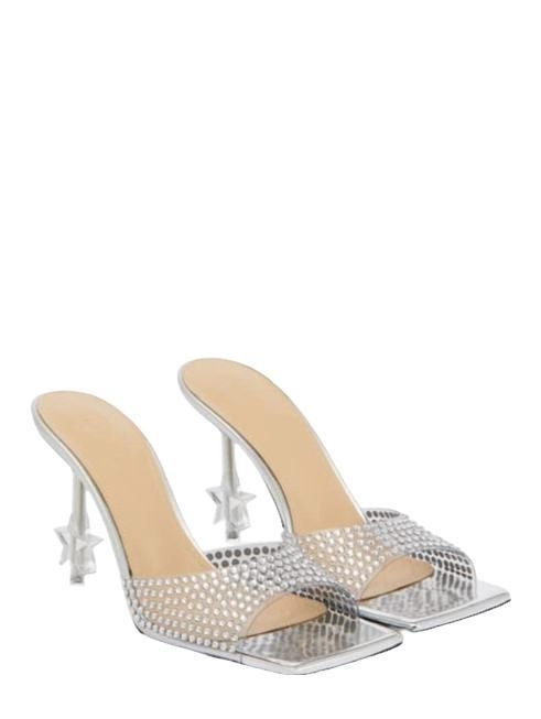MACHMACH Star Crystal-embellished Pvc Mules - Nude