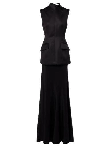 Sportmax Cilen Cotton-blend Gown - Black