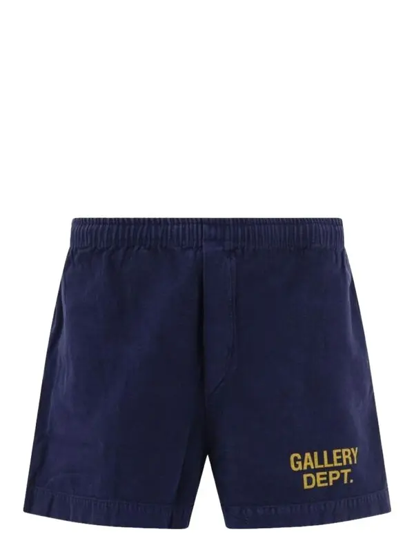 GALLERY DEPT. Logo Print Deck Shorts - Black