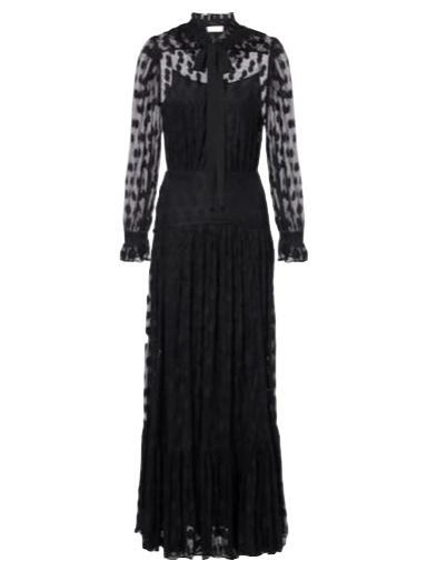 Ulla Johnson Polka Dot Maxi Dress - Black
