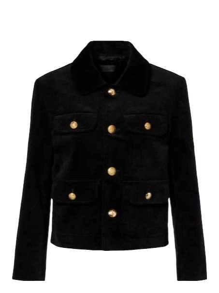 NILI LOTAN Cropped Casual Jacket - Black