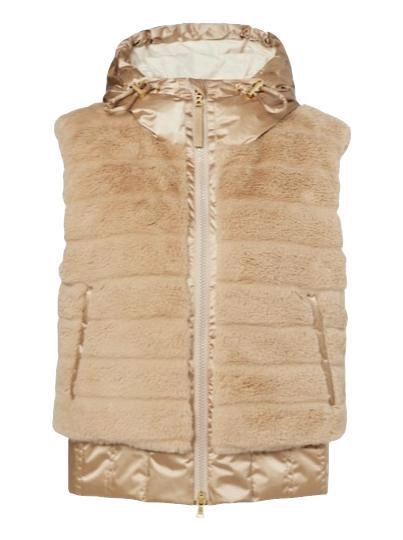 Bogner Yumi Faux Fur Down Vest - Nude