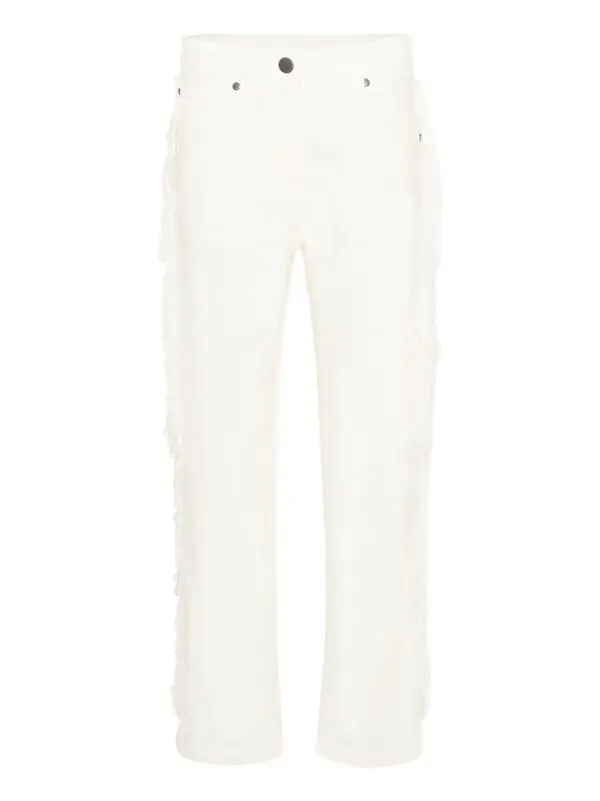 Stella McCartney Fringed Jeans - Off-white
