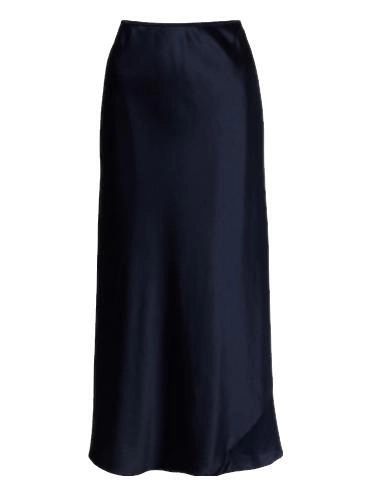 Dorothee Schumacher Sense Of Shine Silk-blend Satin Slip Skirt - Black
