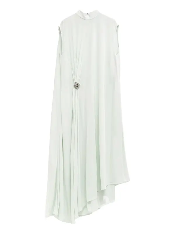 Bottega Veneta Sleeveless Asymmetrical Dress With Silver Woven Buttons - No