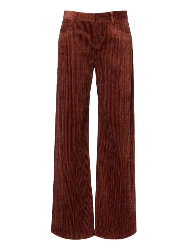 Magda Butrym High-waisted Wide Leg Corduroy Trousers - Brown